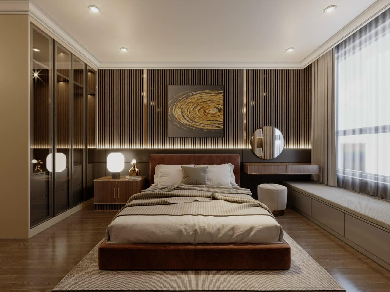 Ốp lam sóng PVC cho phòng khách hiện đại. - KBN - Nhà Máy Sản Xuất Tấm ...